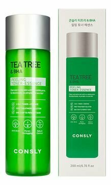 Consly Тонер-эссенция с чайным деревом и BHA для проблемной кожи, Tea Tree & BHA Peeling Toner-Essence, 200 мл.