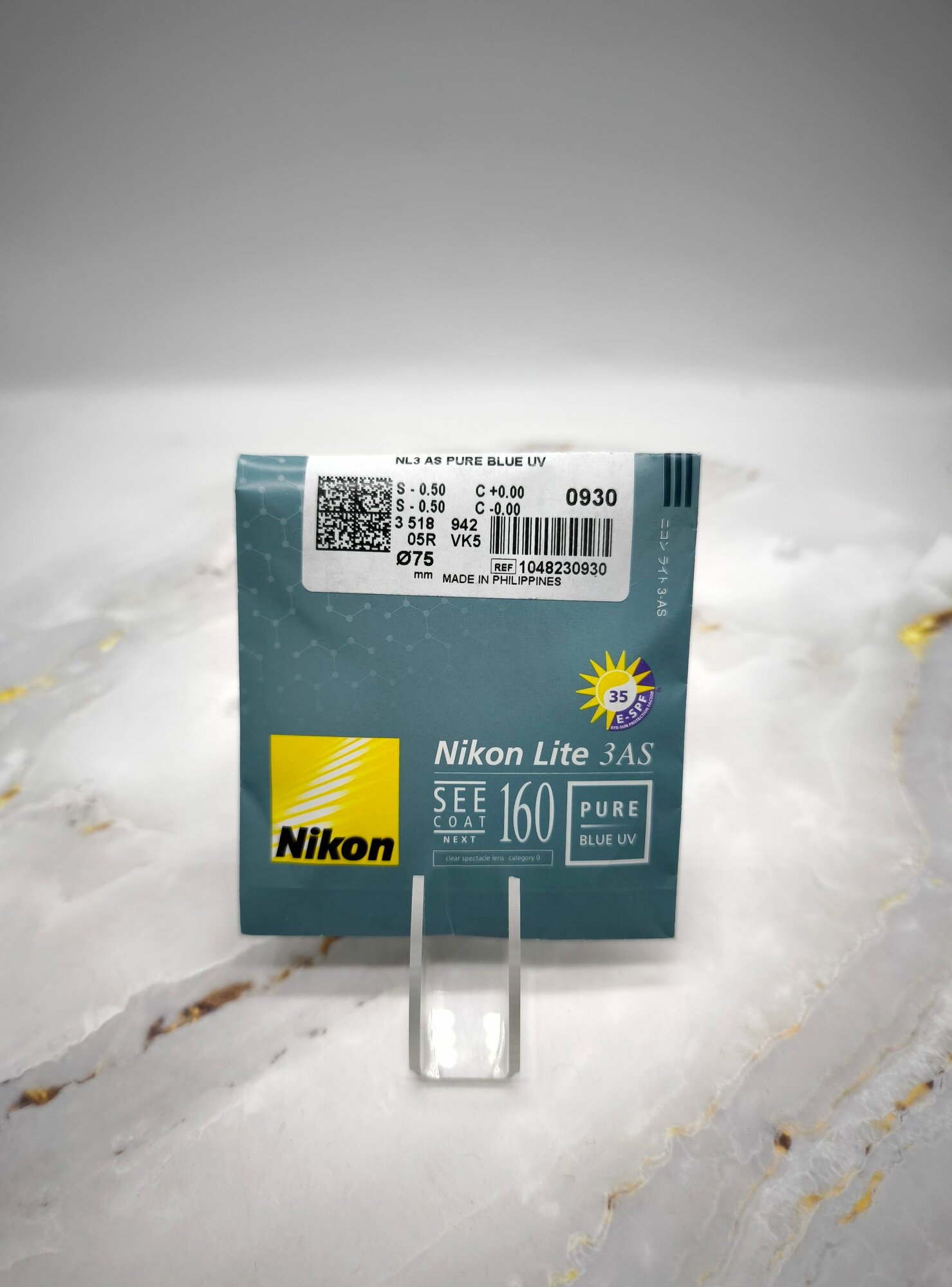 Линза Очковая Полимерная Nikon As 1.60 Pure Blue UV d65 с защитой от Uv и синего спектра