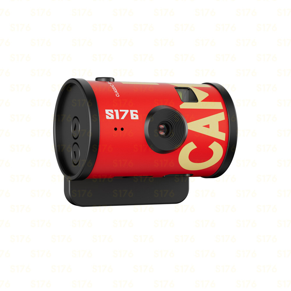 Мини-камера S176 1080P 1.47" IPS брелок 180mAh до 128 ГБ ретро фильтр 6 цветов