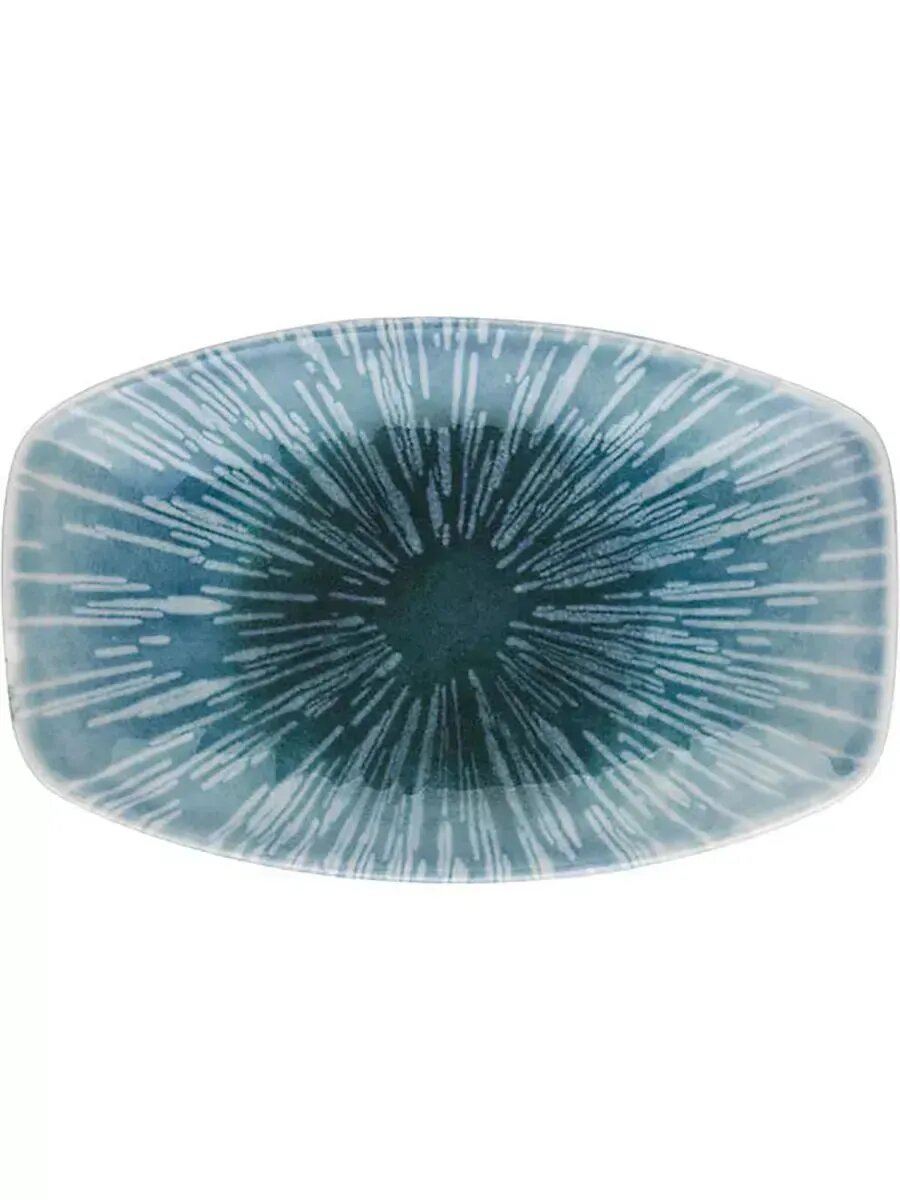 Тарелка сервировочная KUTAHYA Nanocream Blue прямоугольная,
