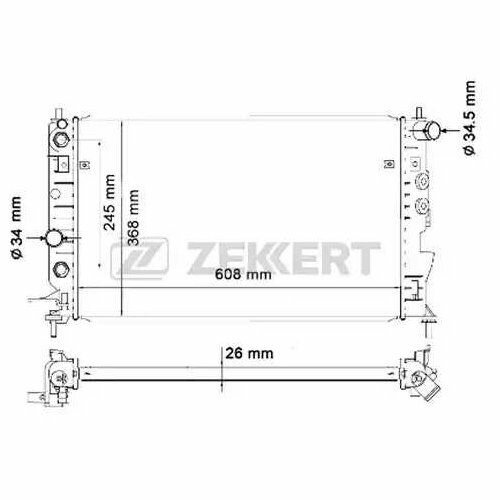 Основной радиатор (двигателя) ZEKKERT mk1075 для Opel Vectra