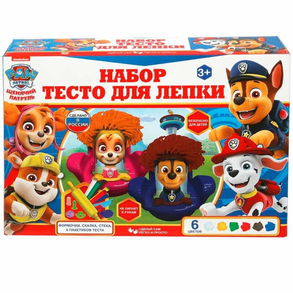 Тесто для лепки мульти АРТ набор для творчества, Щенячий Патруль, Парикмахерская 24 см 398681
