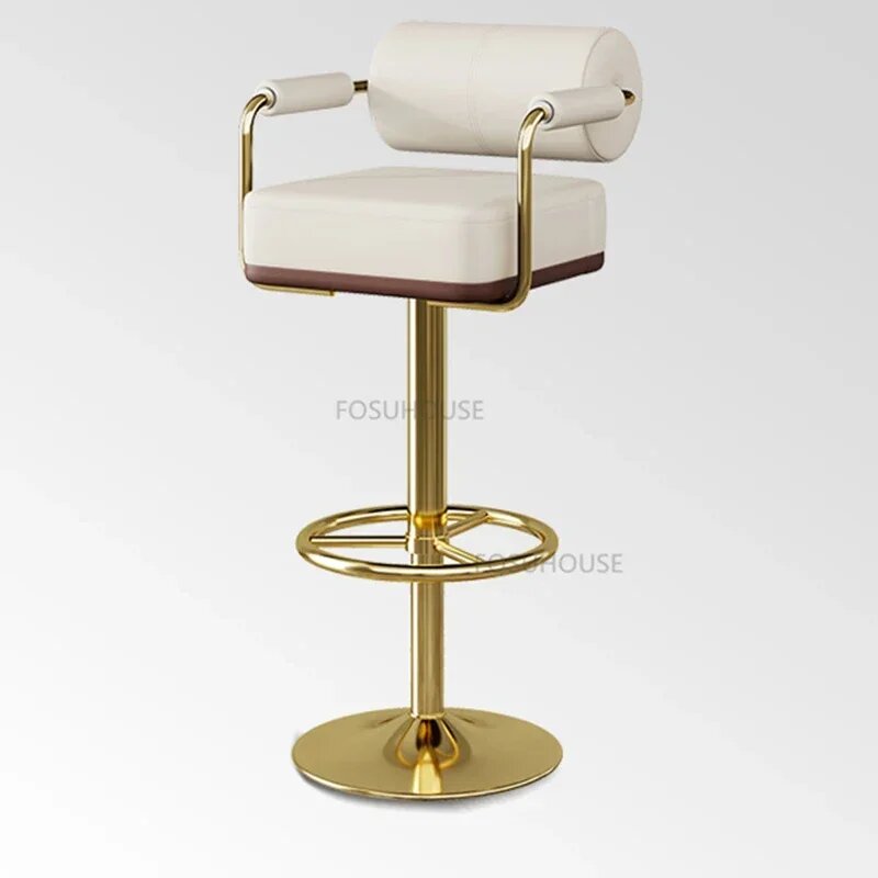 Штолень для бара Nordic Iron Lift Bar Chair Bar Furniture High Stool Simple Rotating Lift Front Desk Back Comfy Bar High Stool t p