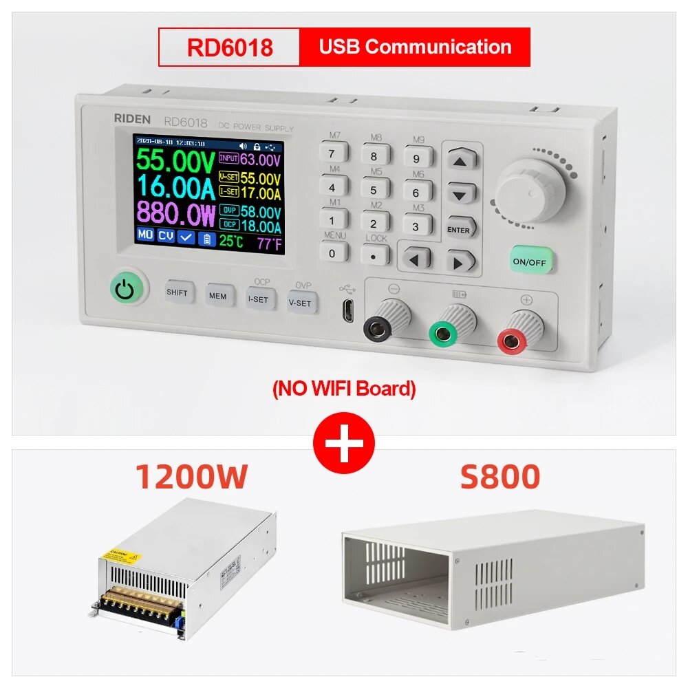 RD RD6018 RD6018W 60V 18A USB WiFi DC DC Настраиваемый понижающий преобразователь напряжения для лабораторного источника питания Buck Converter & Источник питания AC DC 1200W