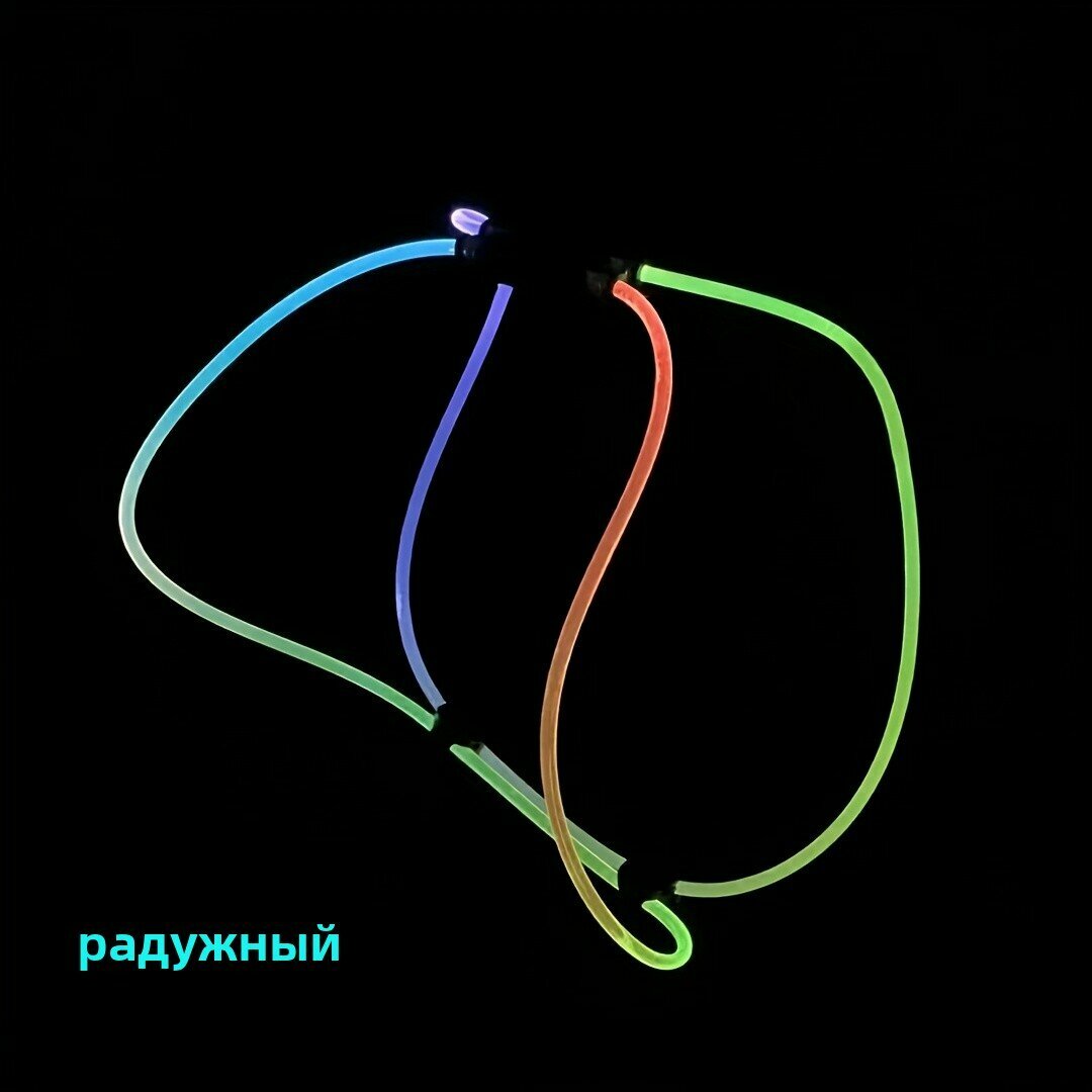 1 LED Двойной Круглый Оптоволоконный DIY Собачий Ошейник, Зарядный, Для Малых, Средних и Крупных Собак, Яркий Высокий Ви