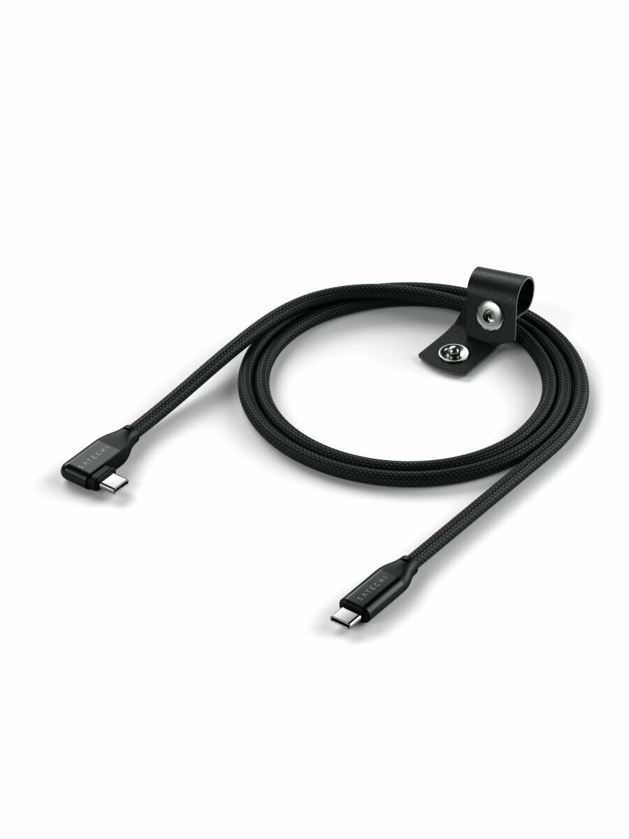 Кабель интерфейсный Satechi AP-YCR100K угловой (вправо) 240W PD USB-C to USB-C, 1м, черный