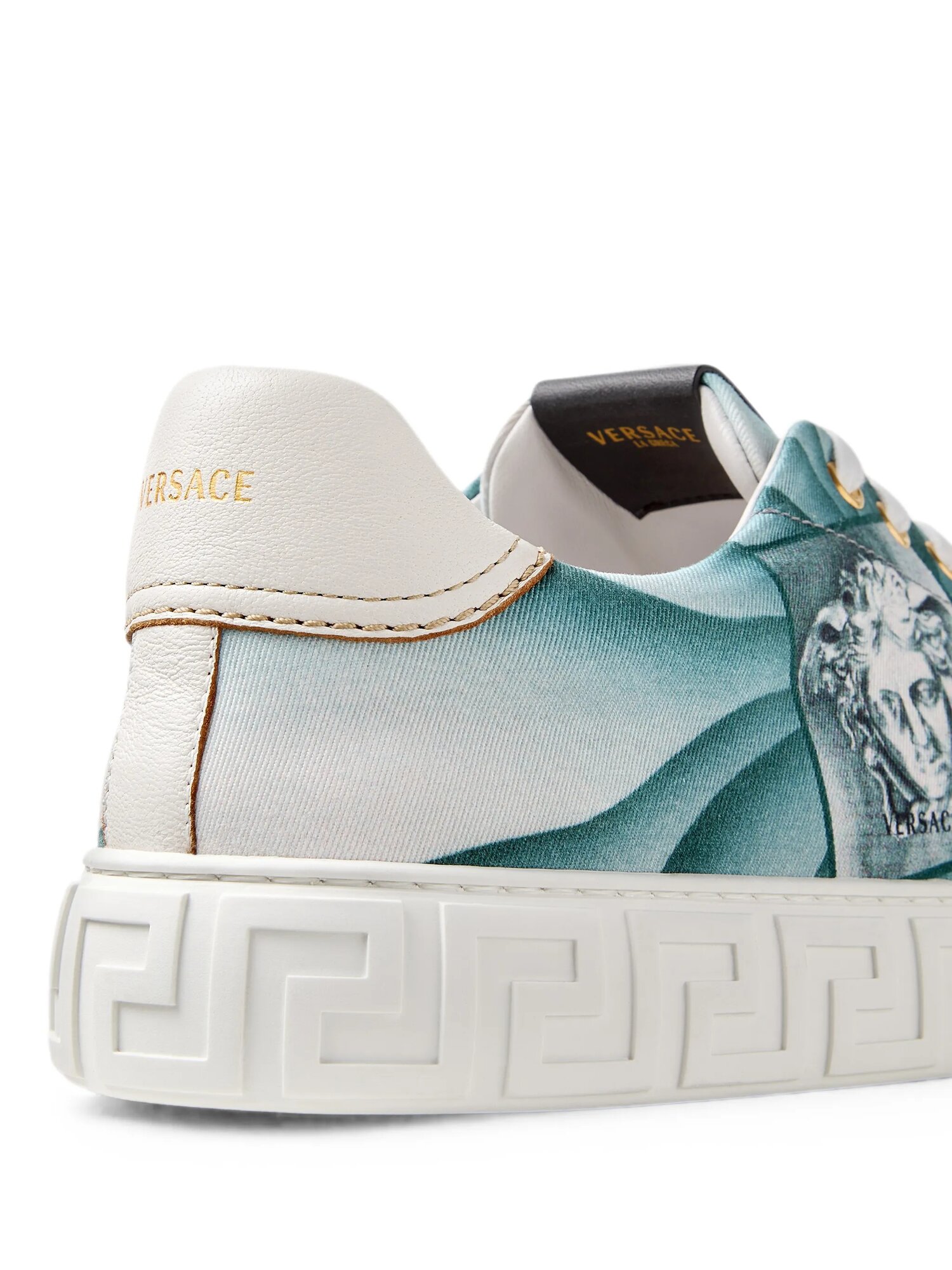 Кроссовки Versace Greca printed canvas sneakers, размер 46 — фото 1