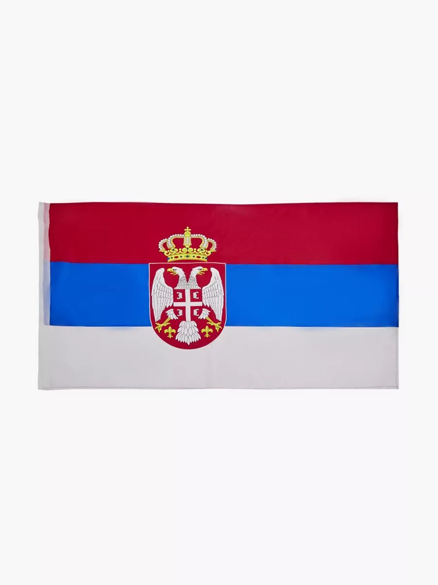 Флаг Сборная Сербии, атрибутика для болельщиков Сербии, 157х86см — фото 1