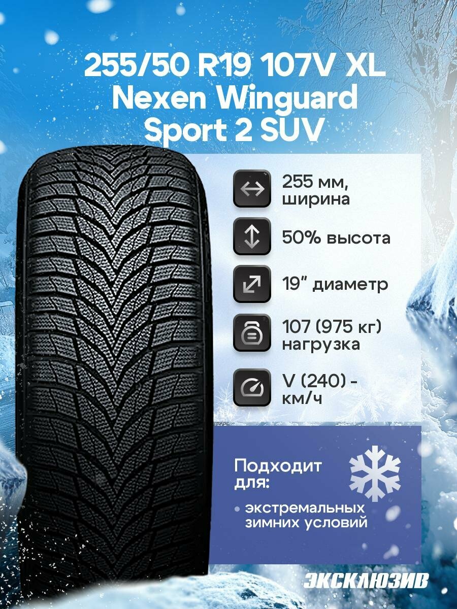 Зимняя нешипованная шина Nexen Winguard Sport 2 SUV 255/50 R19 107V XL