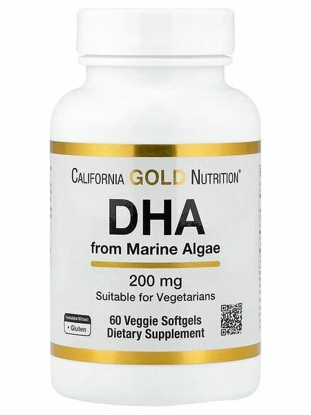 ДГК из морских водорослей, 200 мг, 60 вегетарианских капсул, Lake Avenue Nutrition