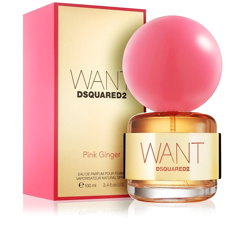 Парфюмерная вода для женщин Вонт Пинк Гингер 100 мл / Dsquared 2 Want Pink Ginger