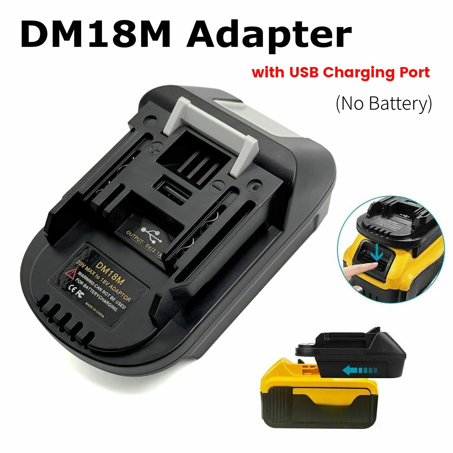 USB-адаптер для аккумулятора, совместимый с зарядкой литиевых батарей Dewalt/Milwaukee 20/18 В. зарядное устройство для литиевых батарей 20В 18В универсальный адаптер