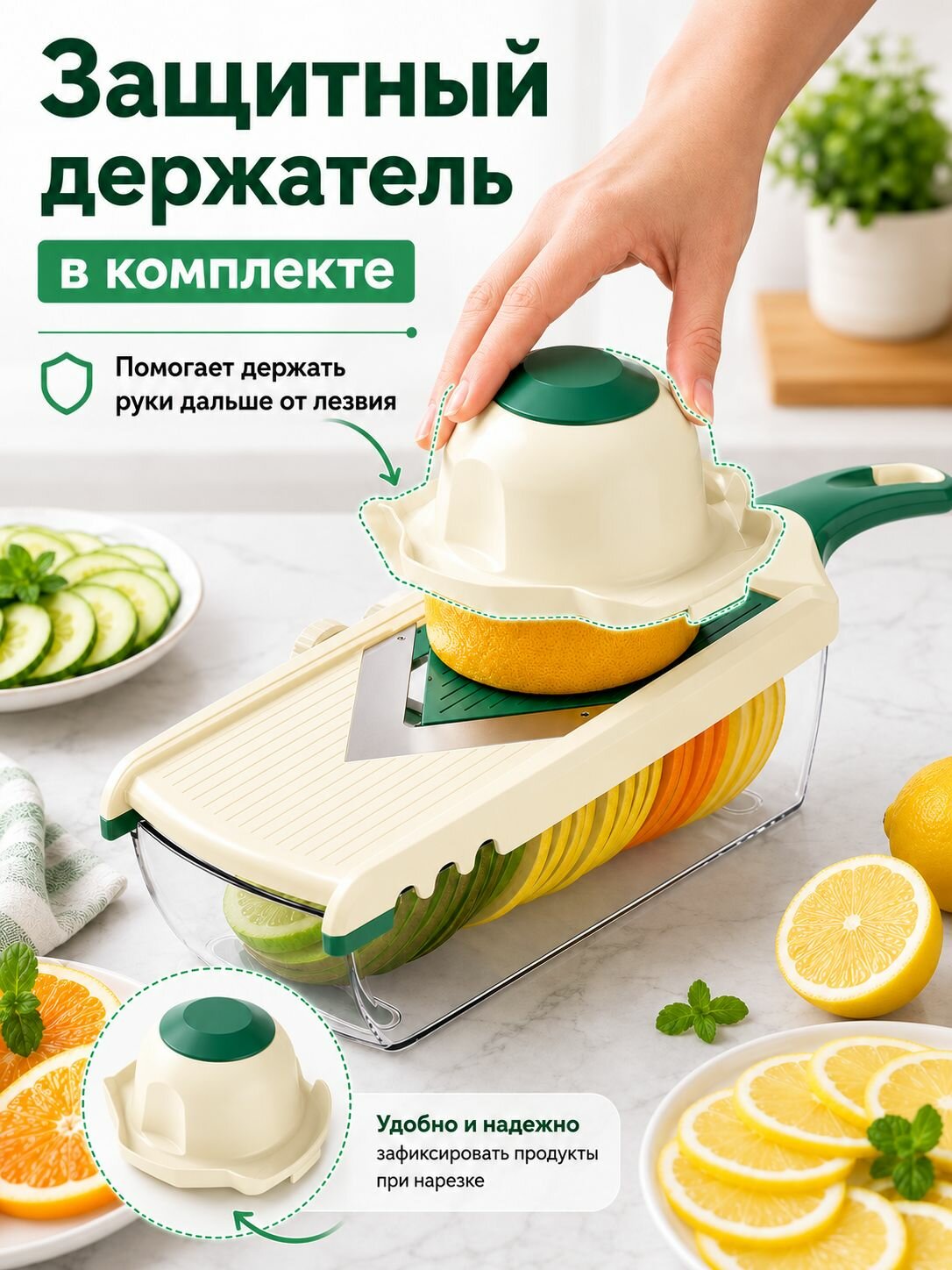 Овощерезка ручная многофункциональная, терка для овощей