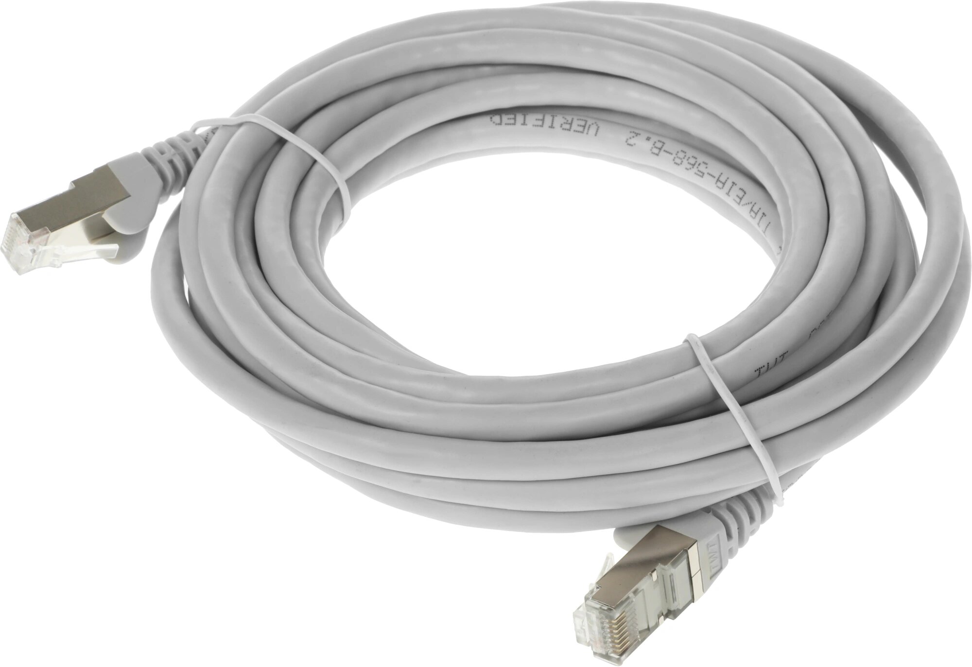 Кабель Патч-корд Lanmaster FTP TWT-45-45-5.0/S6-GY вилка RJ-45-вилка RJ-45 кат.6 5м серый ПВХ (уп:1