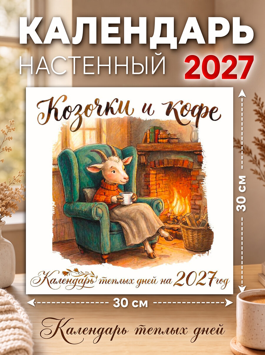 Эксмо Календарь на 2027 год "Козочки и кофе"