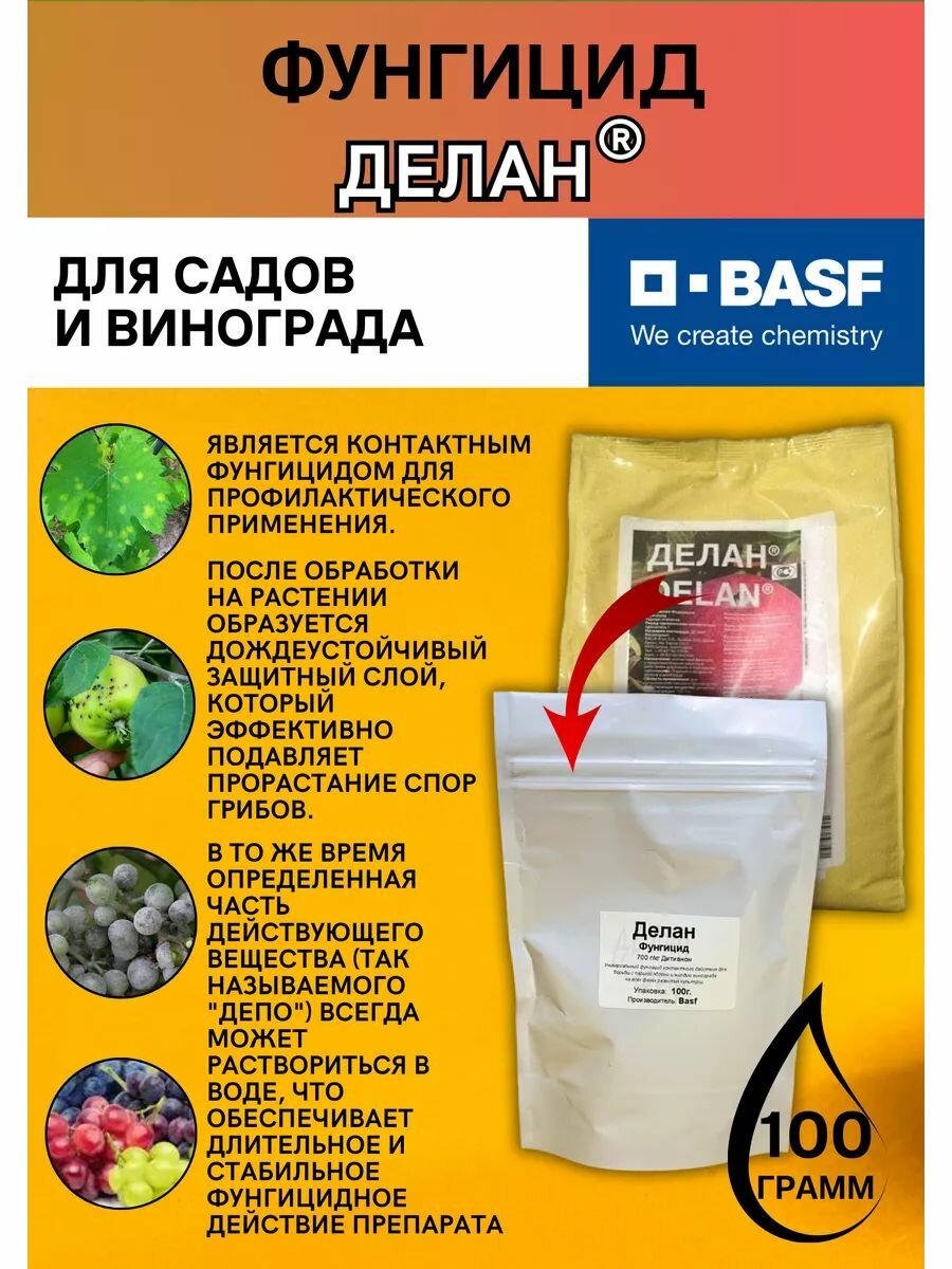 Фунгицид Делан, 100 гр.