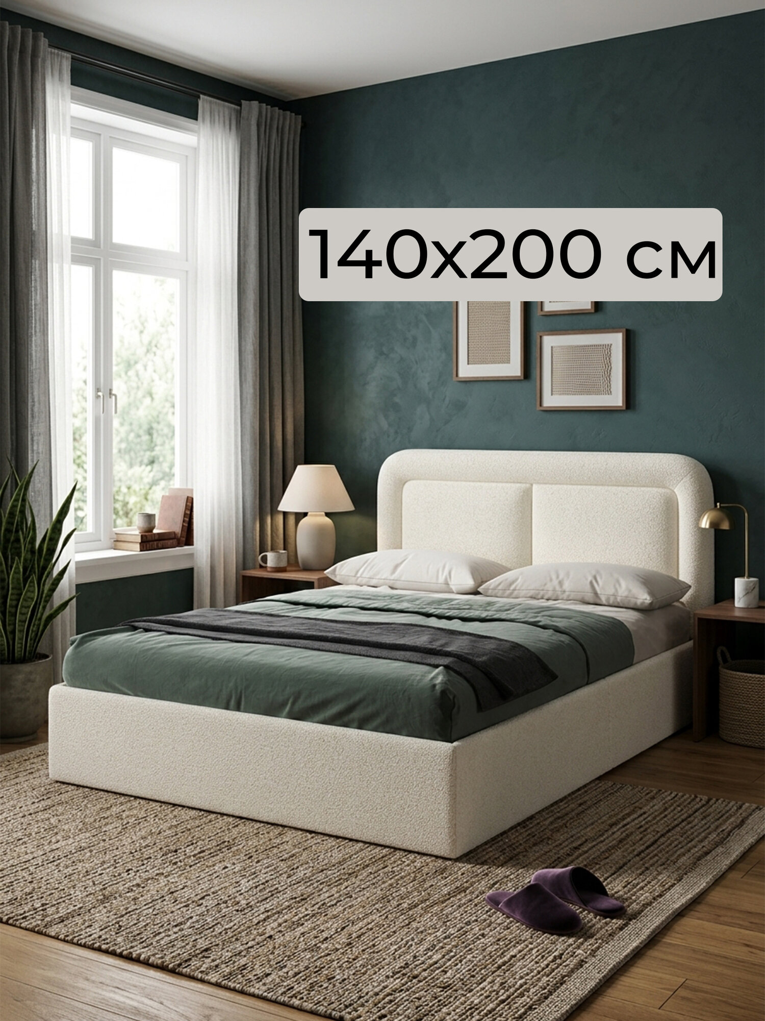 Кровать двуспальная 140х200
