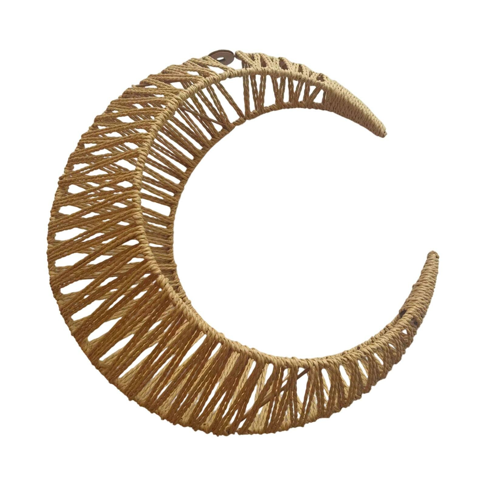 Абажур для подвесного светильника в форме полумесяца, сплетенный вручную, для кафе, дома, гостиной.