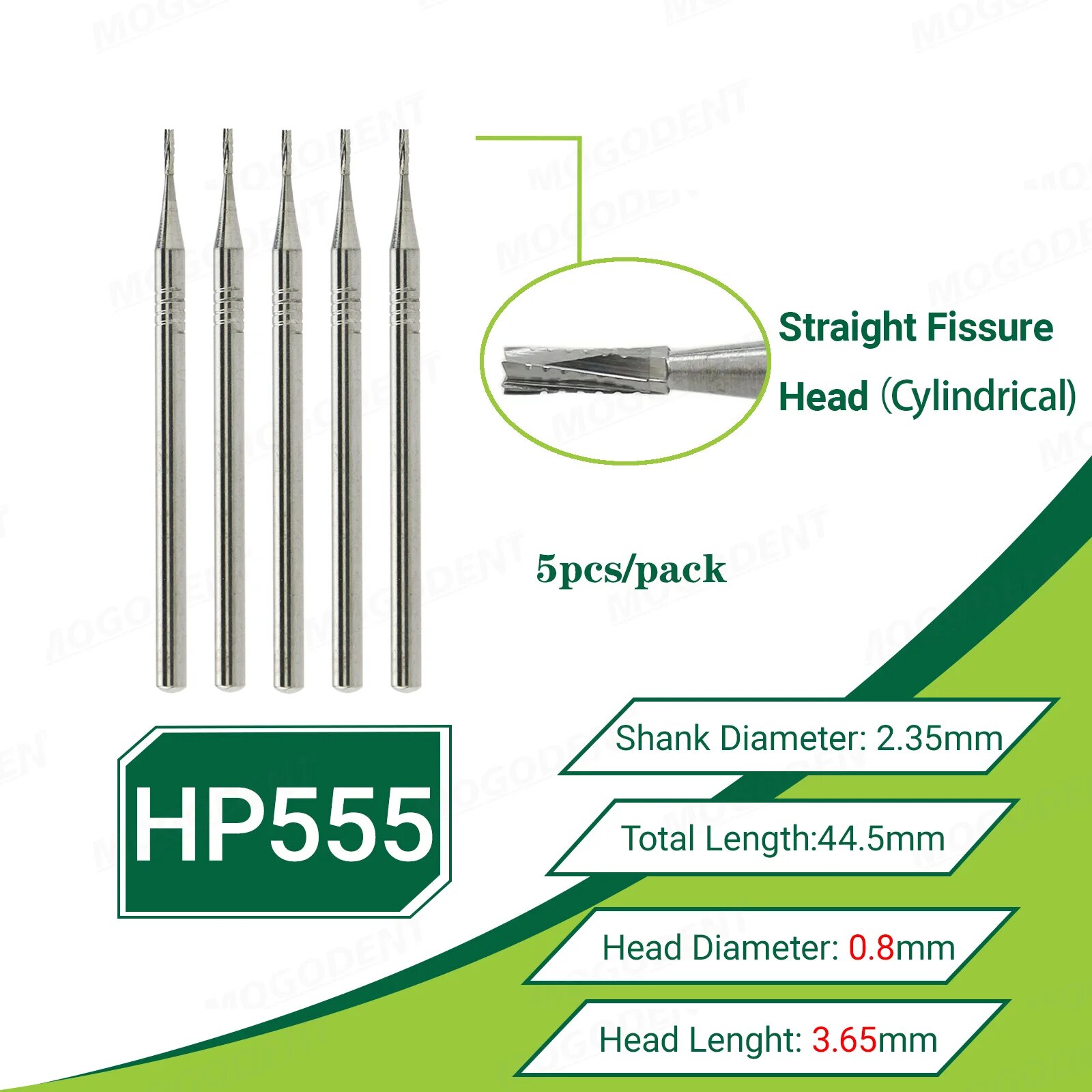 Набор фрез HP555, 5 шт, 2.35 мм, 0.8 мм, 3.65 мм