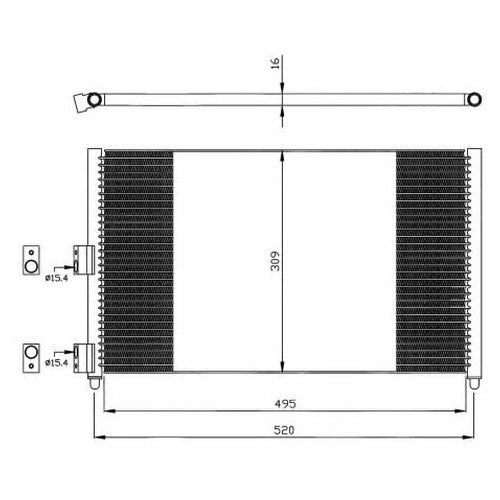 Радиатор кондиционера Nrf 35502 для Fiat Idea, Punto