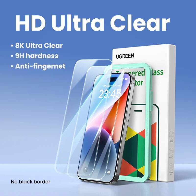 UGREEN Защитное стекло 2шт для iPhone 13 HD