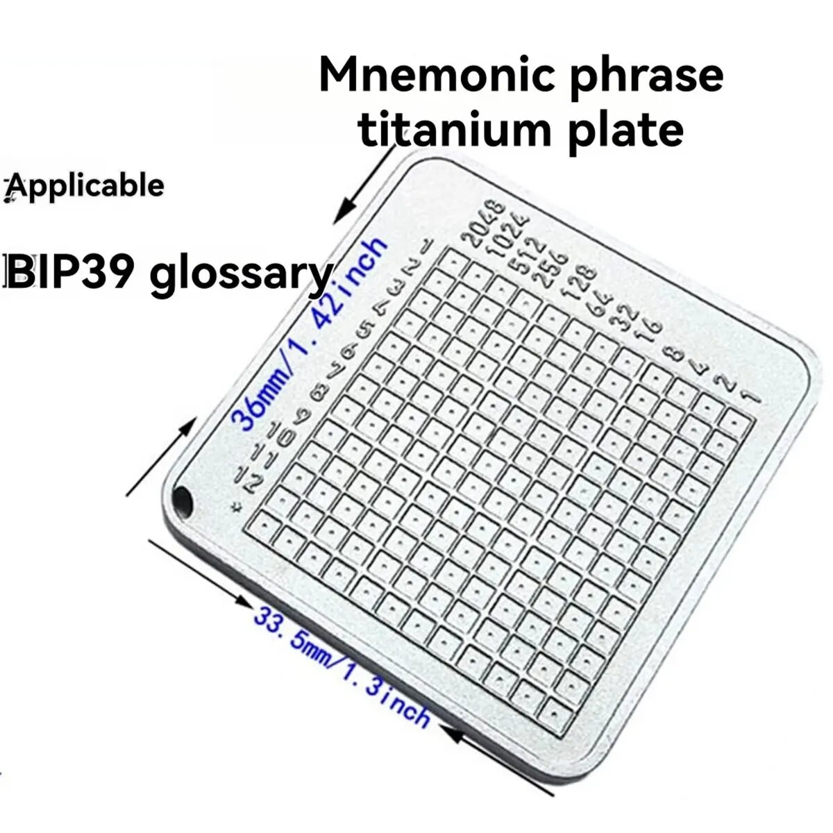 Hardwalking-Crypto Seed Phrase Storage Plate — фото 1