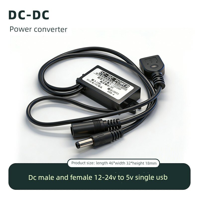 DC мужской к женскому 12-24В в 5В адаптер с одним USB портом для автомобильной электроники