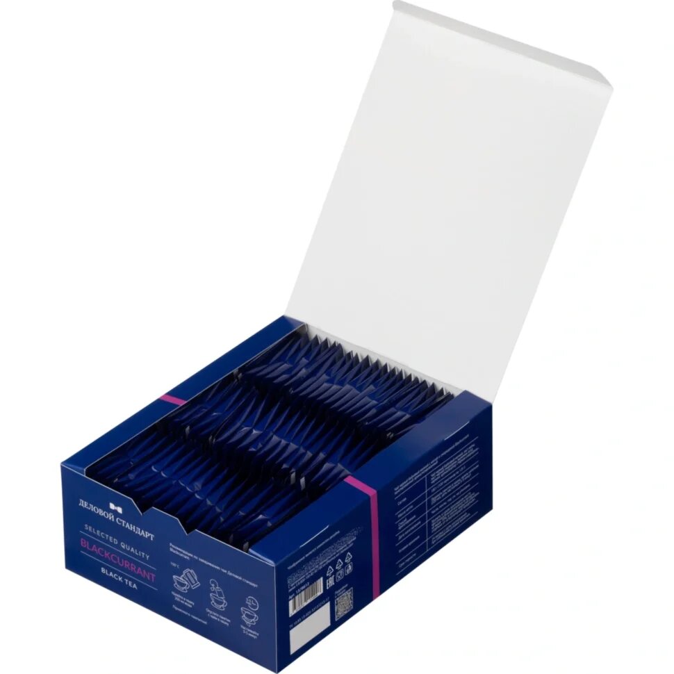 Чай Деловой Стандарт blackcurrant черн. 100 пакx2гр, 1595121
