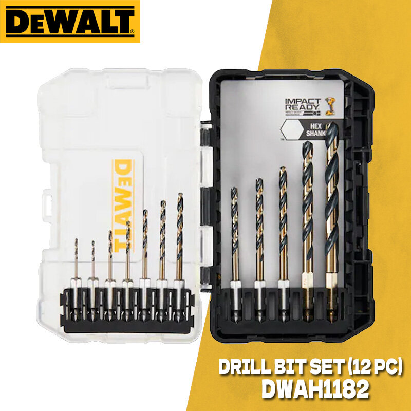 DEWALT DWAH1182 Сверла для металла Black and Gold IMPACT READY (12 шт.) для ударных дрелей и перфораторов