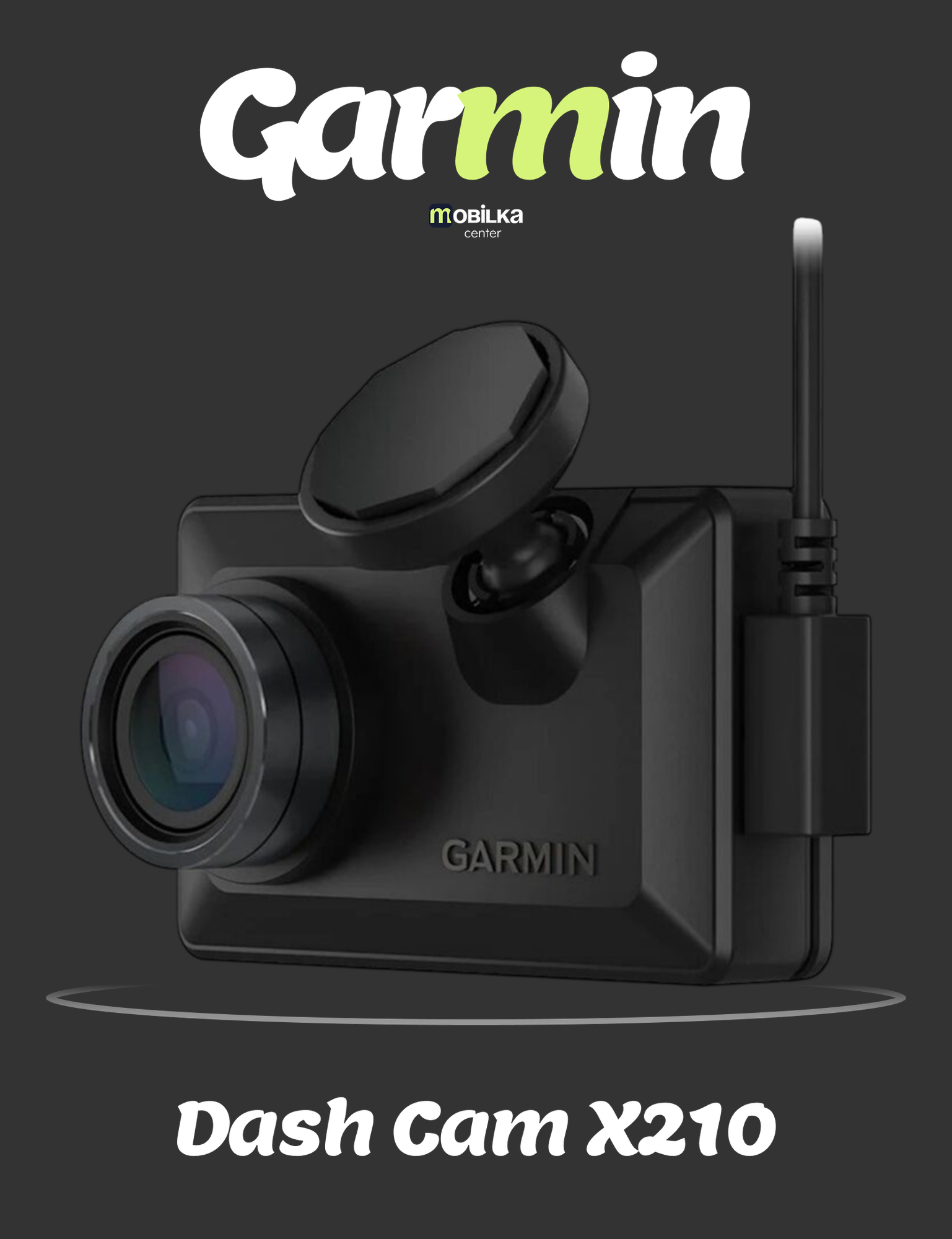 Видеорегистратор Garmin Dash Cam X210, угол обзора 140, черный (010-02859-10)