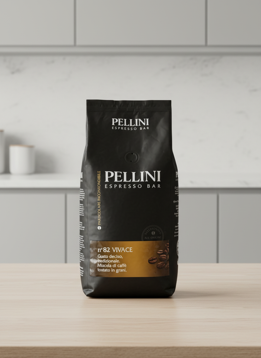 Кофе в зернах PELLINI N82 "Espresso Bar Vivace", арабика/робуста, темная обжарка, упаковка с клапаном, 1 кг