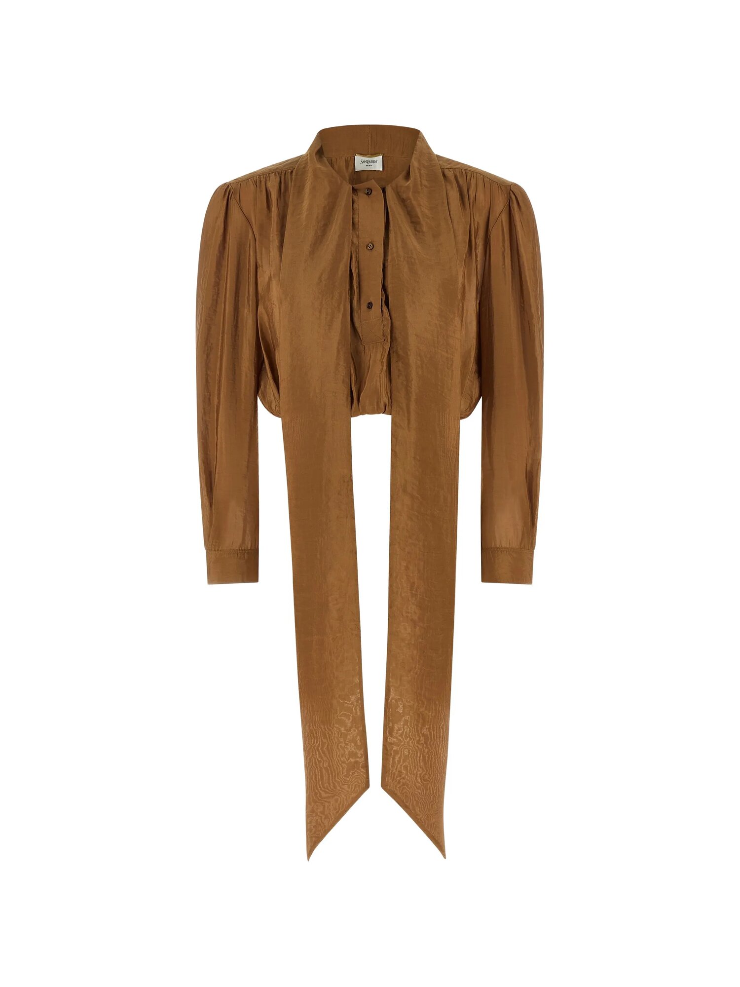 Блуза Yves Saint Laurent Lavallière, размер 40, brown — фото 1
