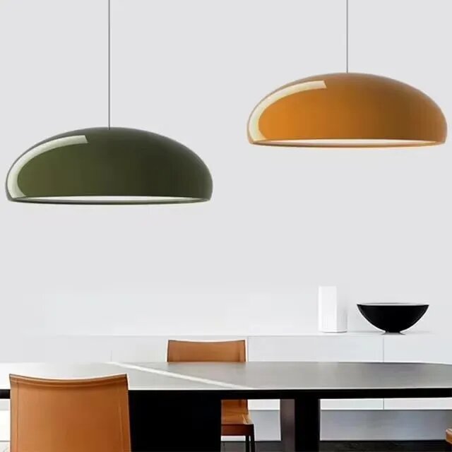 Ronaldo Lighting Подвесной светильник, зеленый, E27, для гостиной, алюминий, 35x11 см, регулируемая высота — фото 1