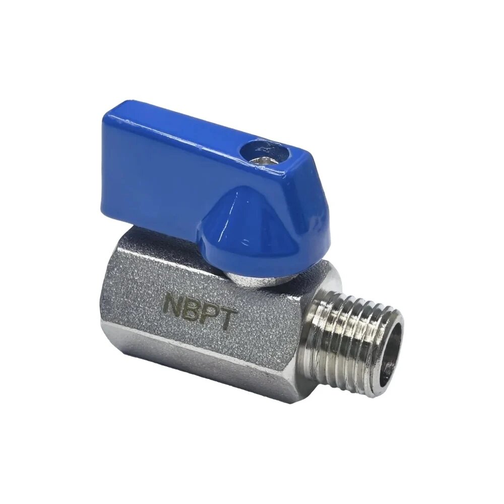Кран шаровый NBPT MNQF-1/4 (02) 83856, латунь, резьбовое соединение резьба‑резьба, латунный корпус, назначение