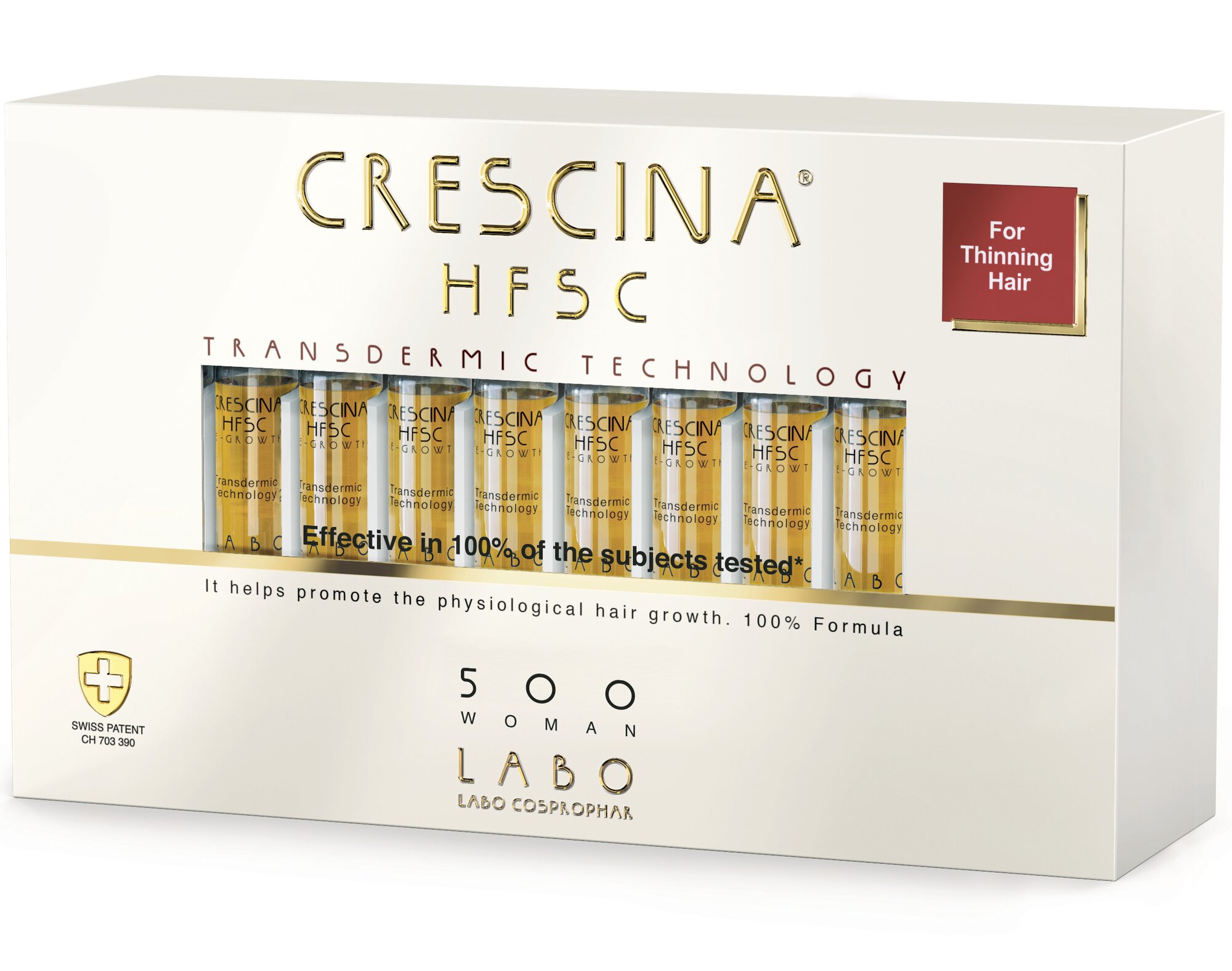 Crescina Crescina Transdermic HFSC 500 для женщин лосьон для возобновления роста волос (20 ампул) Crescina Transdermic Re-Growth HFSC 500 For Women 20 Vials 14ml