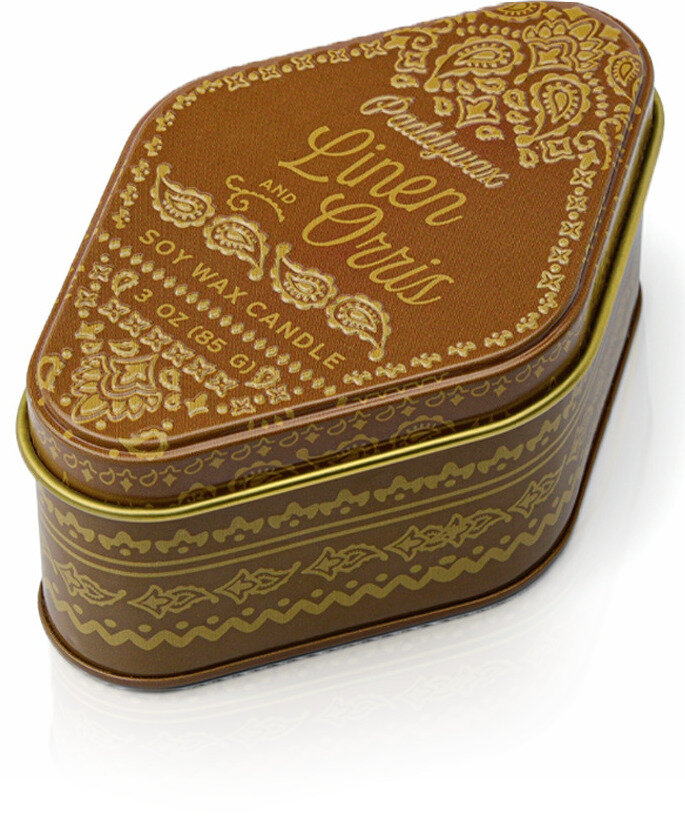 PADDYWAX Компактная дорожная свеча "Лен и ирис" Linen & Orris Travel Candle 30ml