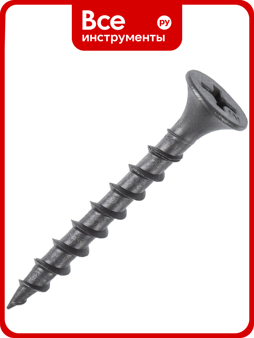 Усиленный саморез FastenPro ШСГД 3,5x32, FP-б. пл. конт. 5x32, углеродистая сталь, фосфатированное покрытие