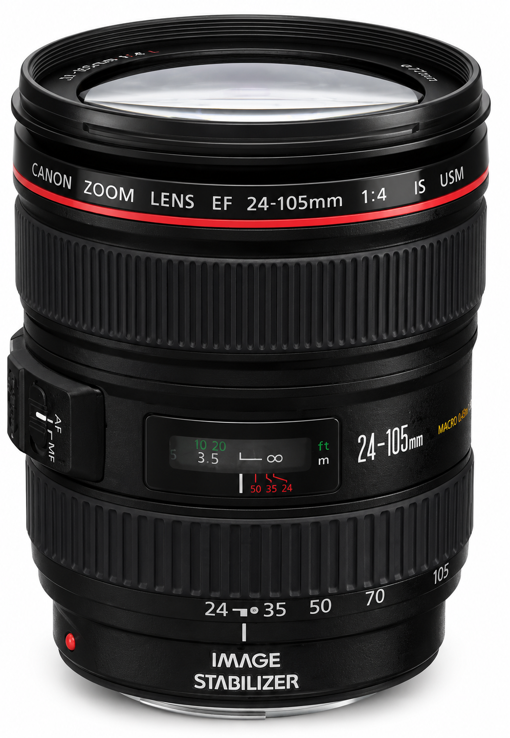 Объектив Canon EF 24-105mm f/4L IS USM, стандартный zoom-объектив, черный