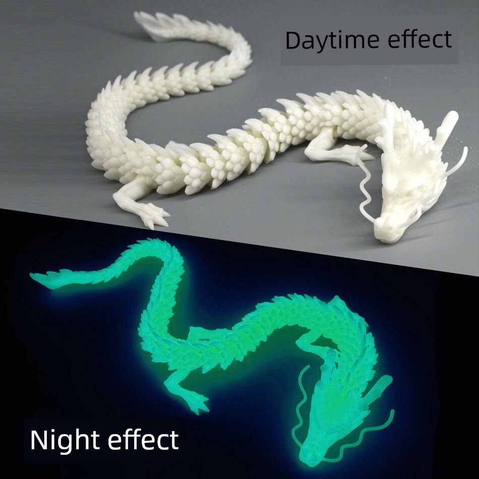 3D-печатная шарнирная фигурка дракона, большая 3D-фигурка, игрушка-украшение, модель для детского аквариума, подарок 45