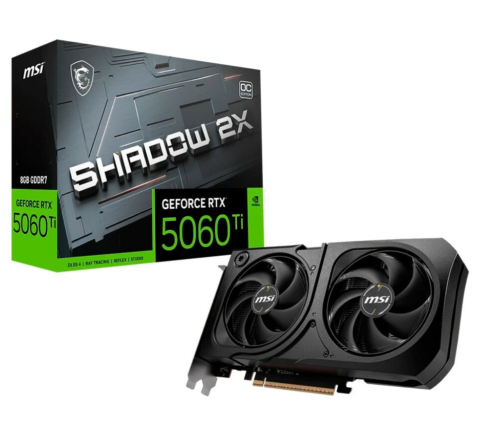 Видеокарта MSI GeForce RTX 5060 Ti 8G SHADOW 2X OC PLUS