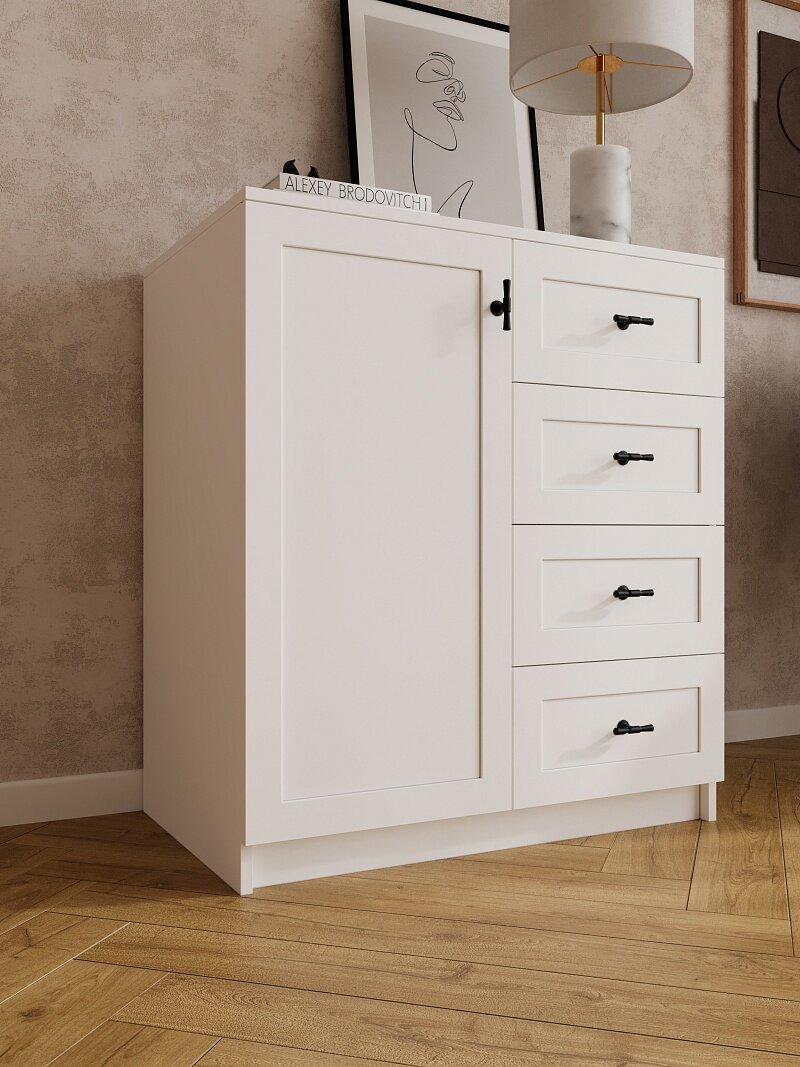 Комод Билли Хелена Billy по мотивам Икея Ikea - 10 80x50x90 однодверный с 4 ящиками