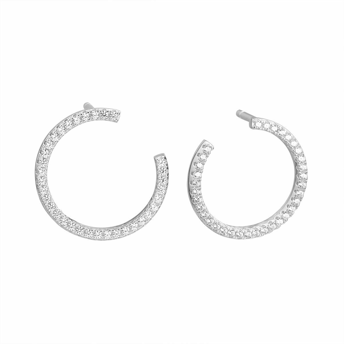 Серьги, серебро, 925 проба, фианит