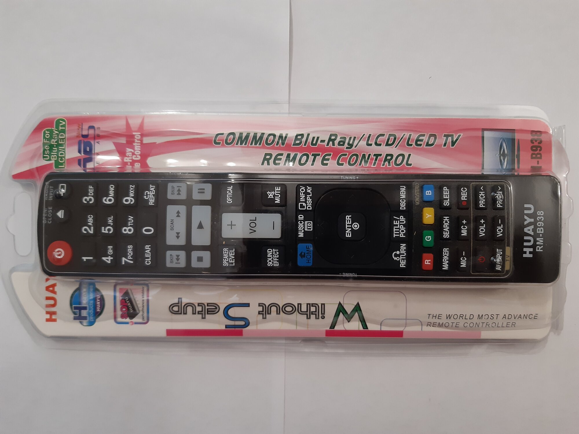 ПДУ HUAYU Universal LG RM-B938 BLUE-RAY DVD/TV