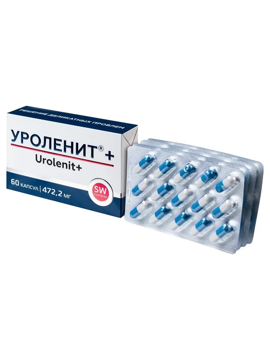 Уроленит Оптисалт Плюс, для оздоровления при простатите, аденоме, 60 капсул
