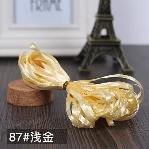 Мerylover атласная лента 3 мм 10 м Желтый, light gold