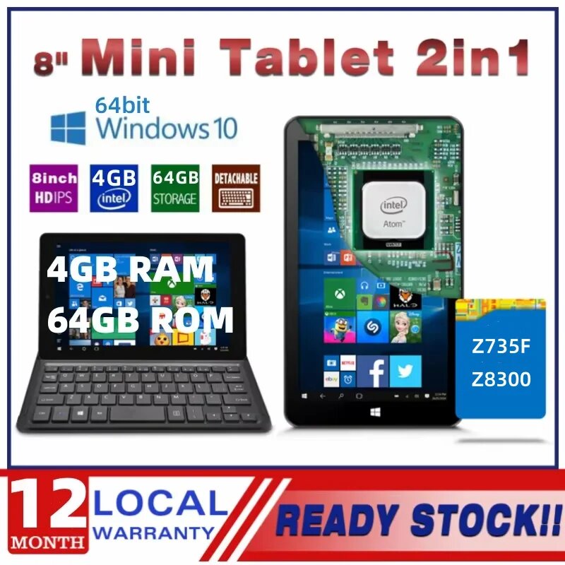 Планшет Glavey AR1, 8", 2/32ГБ, Wi-Fi+4G, Windows