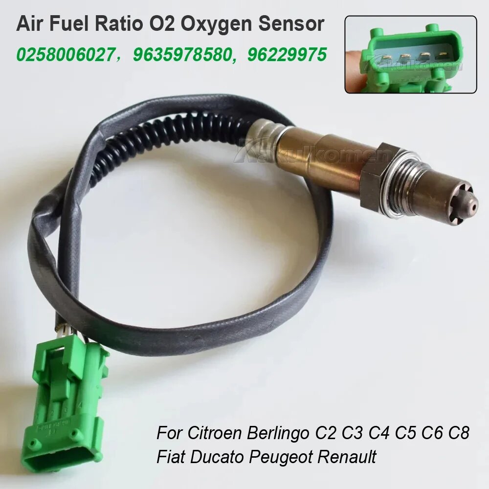 Датчик кислорода 0258006027 Для Citroen Berlingo C2 C3 C4 C5 C6 C8 Peugeot 206 306 307 407 Renault Clio Fiat Ducato