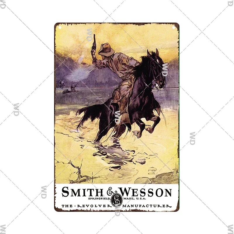 Металлическая табличка Smith & Wesson, цвет 10