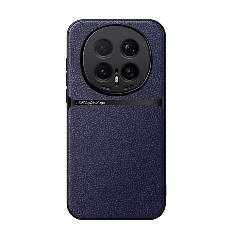 Чехол Honor Magic 8 Pro С Магнитным Креплением, Ультратонкий, Из Искусственной Кожи + Черный, NAVY
