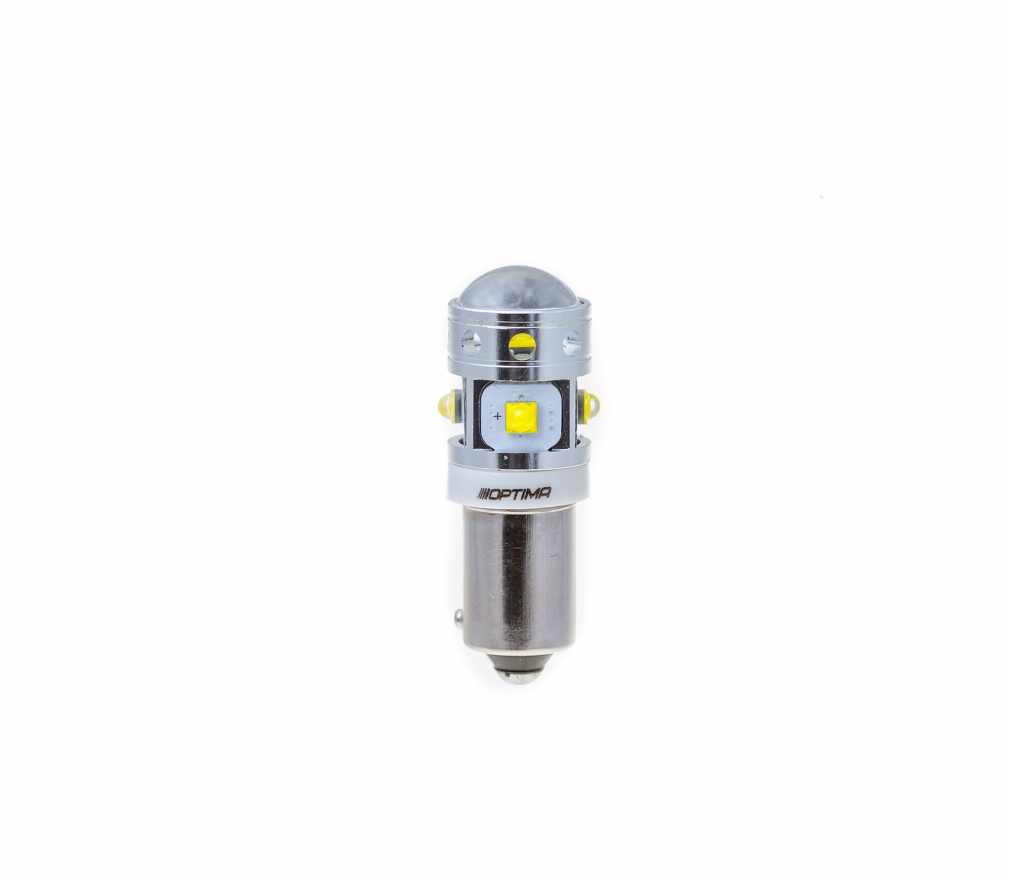 Светодиодная лампа H21W Optima MINI-CREE, CAN, CREE XB-D*6, 5500K, 12-24V, (BAY9S), 1 штука